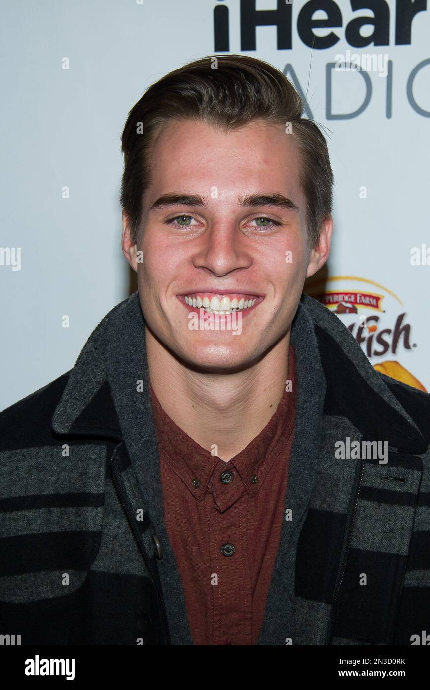 Marcus Johns poses in the Z100 Jingle Ball press room at Madison Square ...