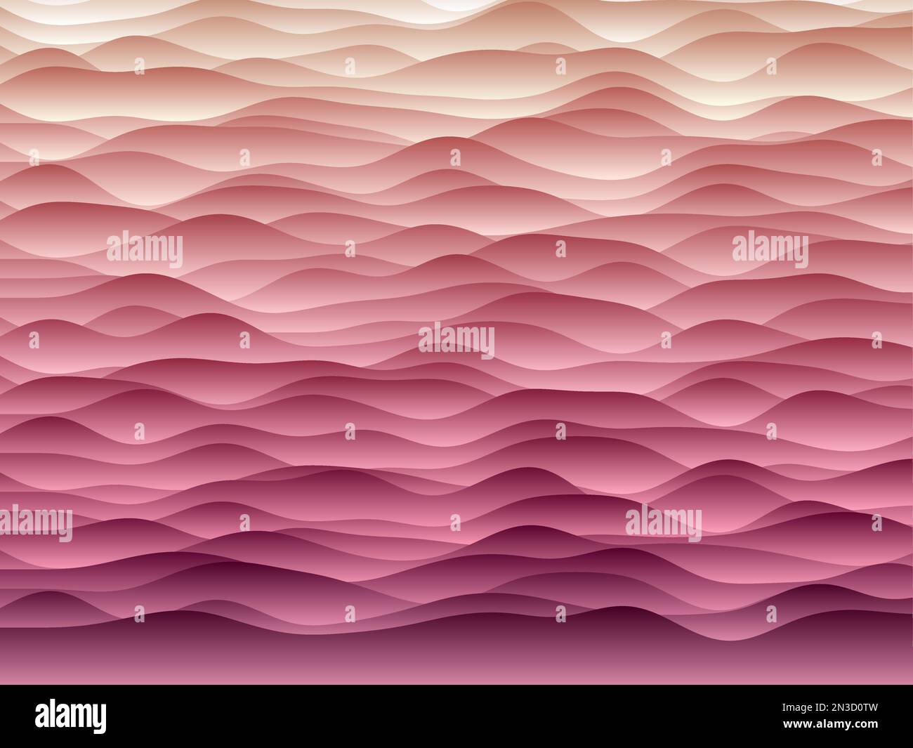 Abstract curves background. Smooth curves with gradients in yellow pink ...