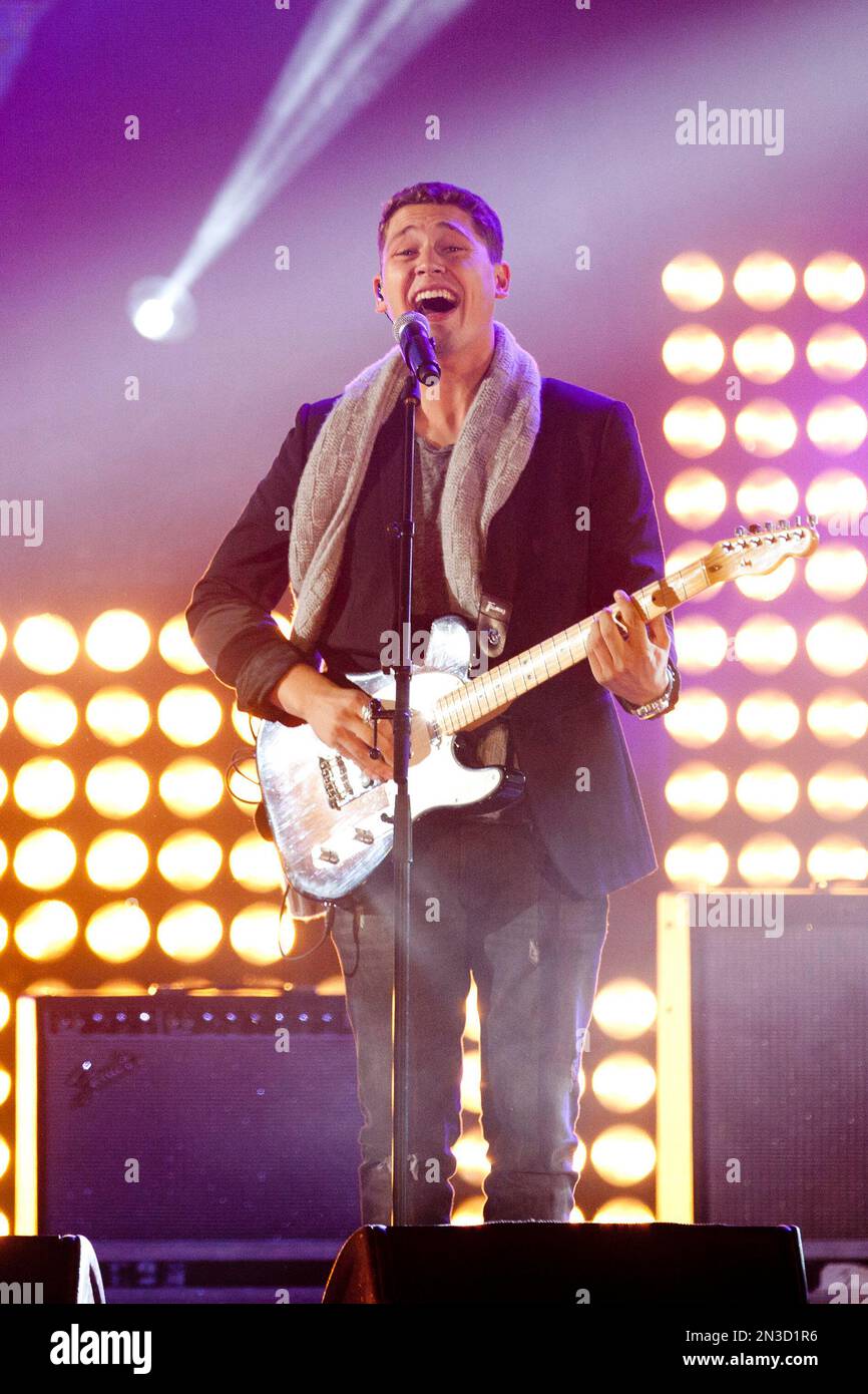 US singer Cris Cab performs during the gala of the '40 Principales ...