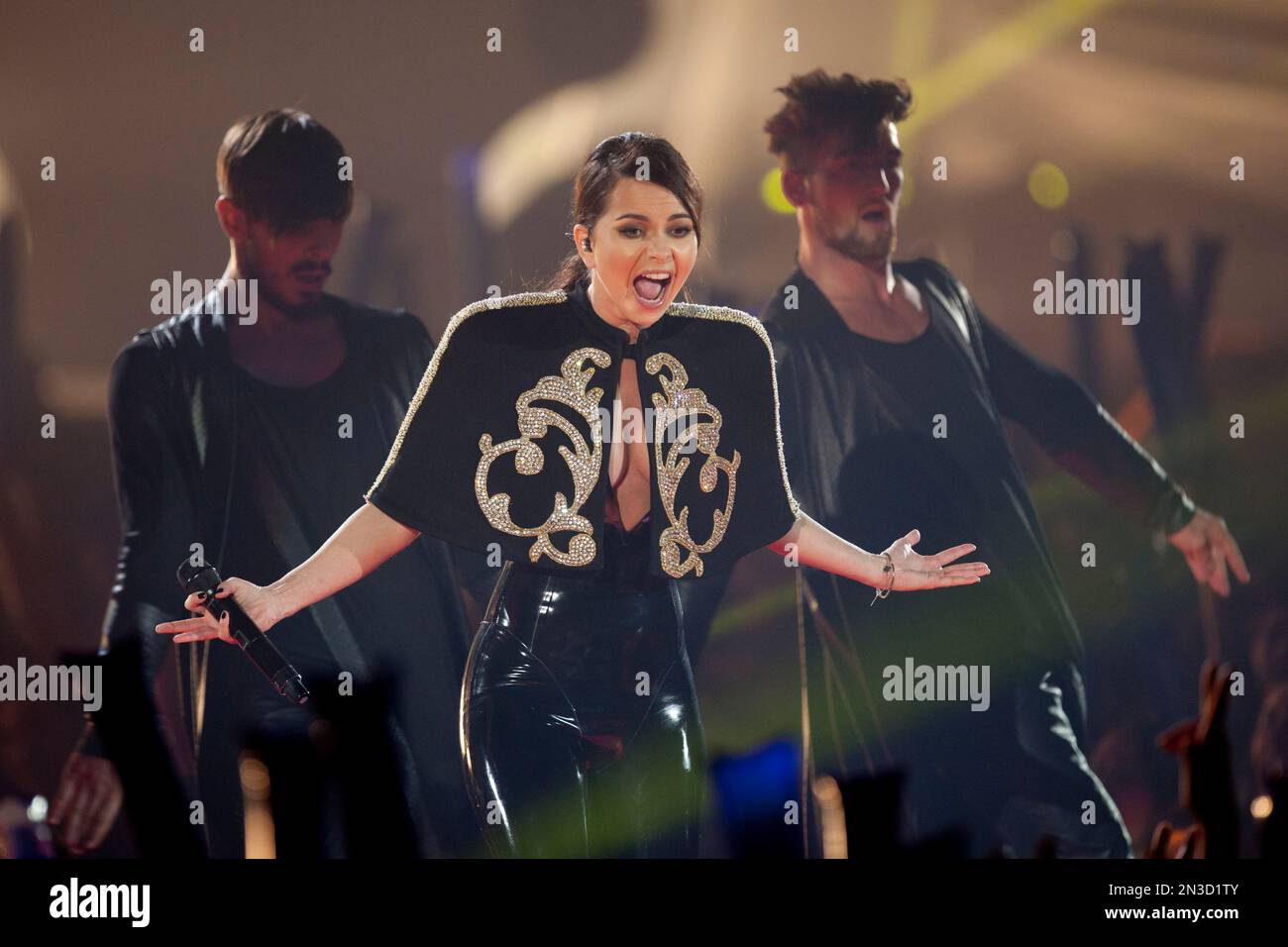 Romanian singer Inna performs during the gala of the '40 Principales ...