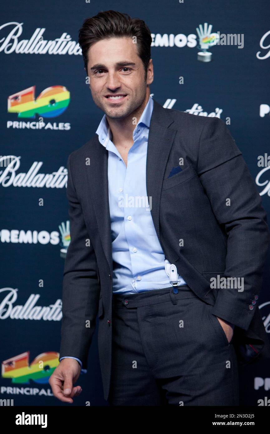 Spanish singer David Bustamante poses for photographers during a ...