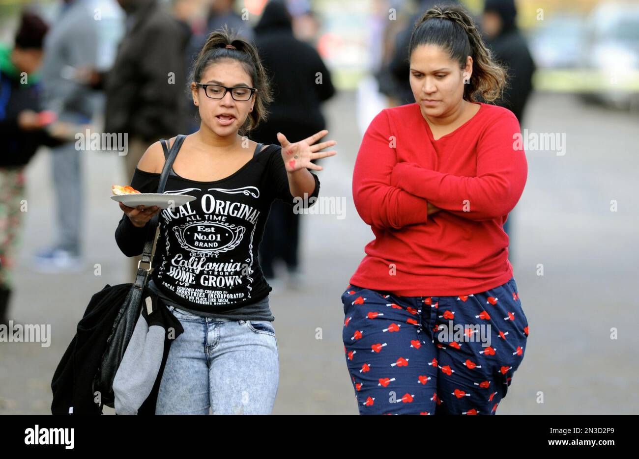 Ralena Gaska, left, and her mother Deinda Gaska leave Rosemary Anderson ...