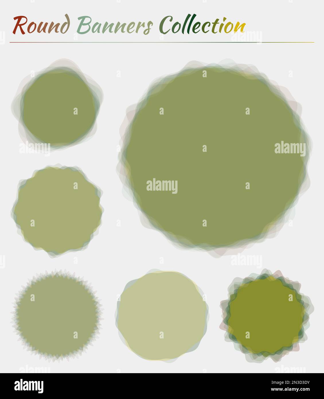 Round logos collection. Circular backgrounds in red green colors ...