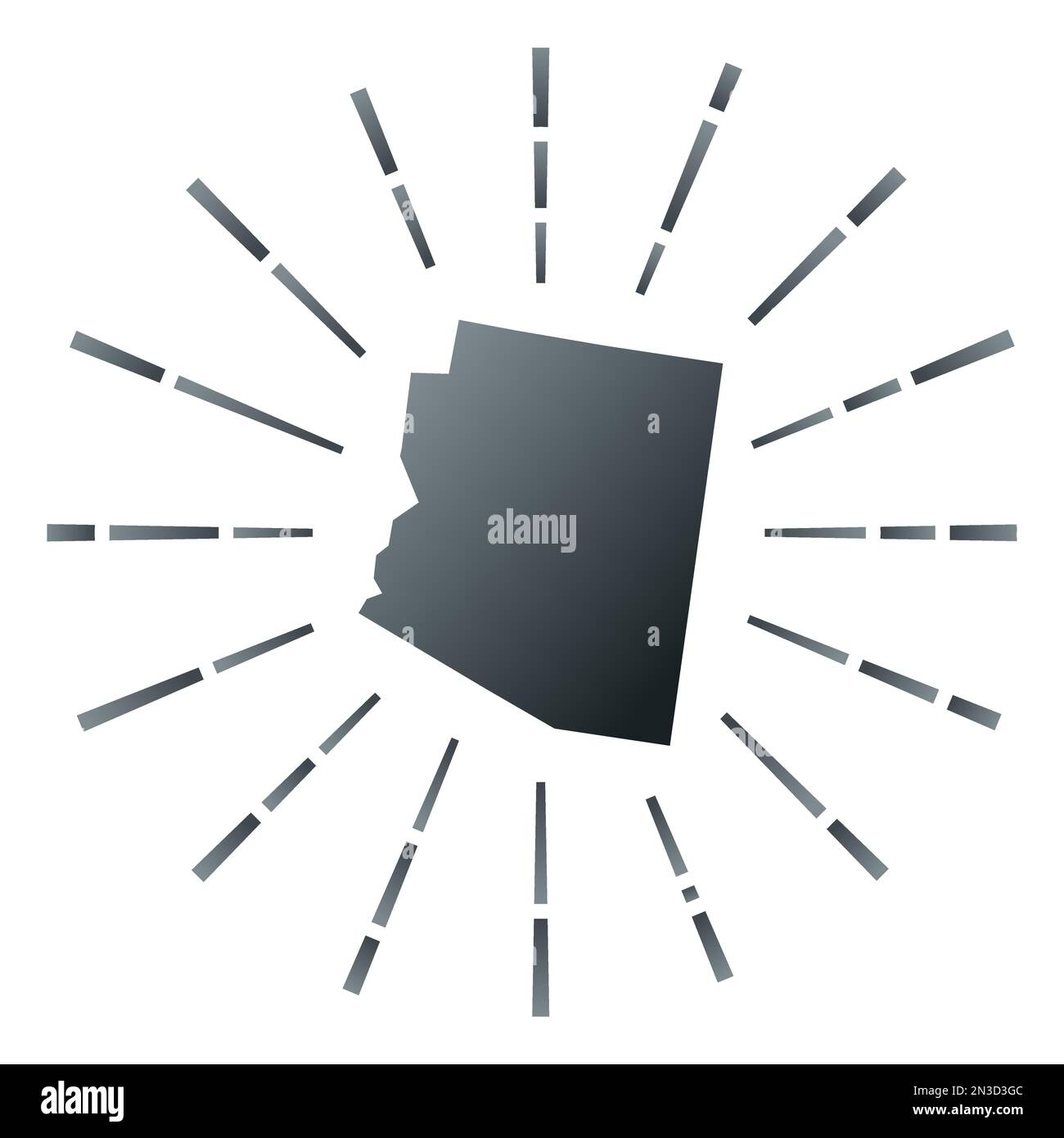 Arizona state digital map Stock Vector Images - Alamy