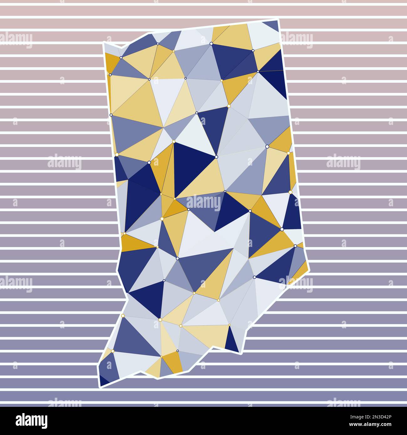 Indiana vector illustration. Indiana design on gradient stripes ...