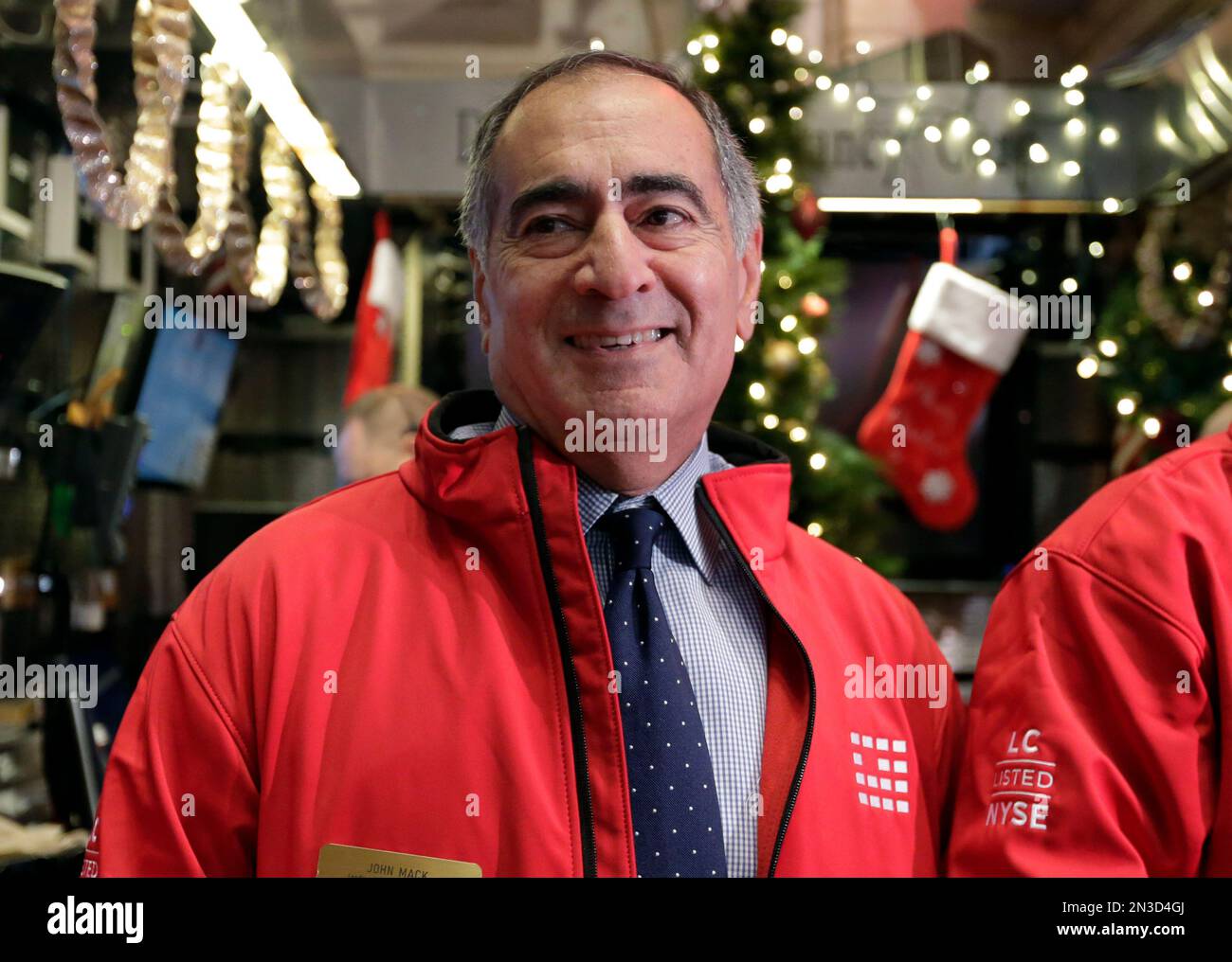John Mack, board member of Lending Club, is interviewed on the floor of ...