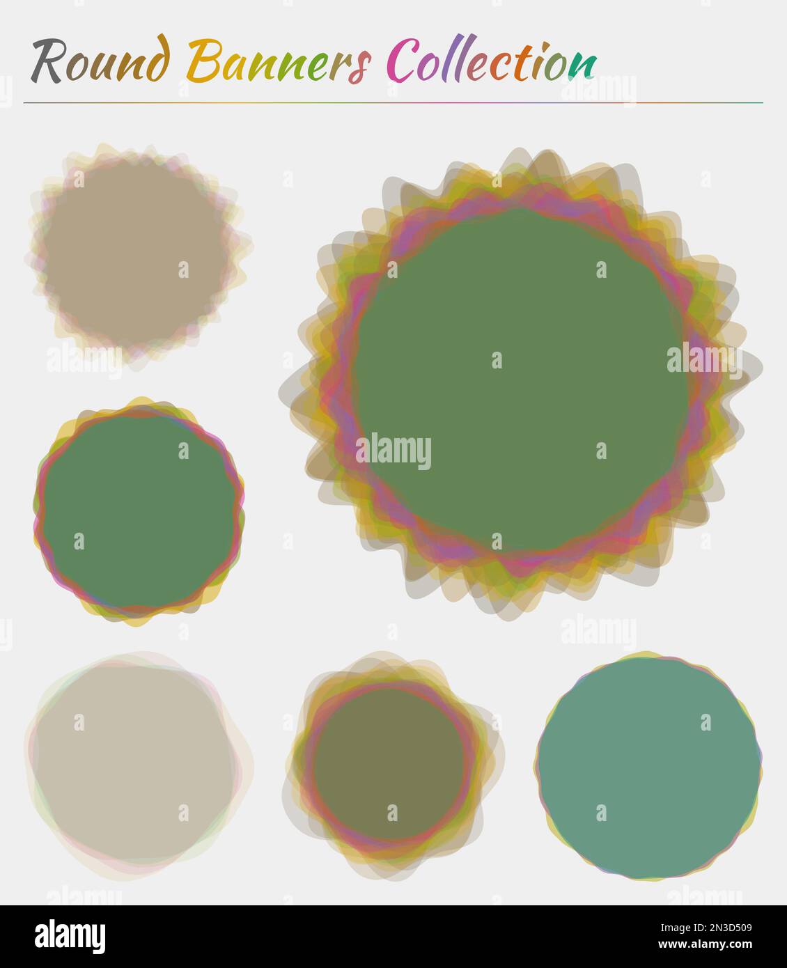 Colorful round abstract shapes. Circular backgrounds in colorful colors ...