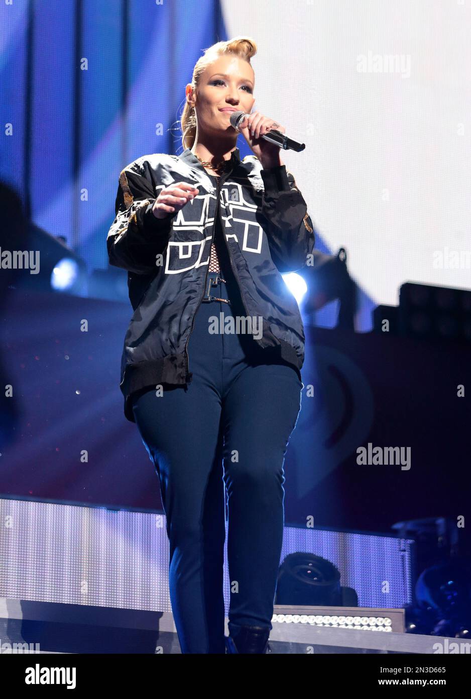 Iggy Azalea performs in concert during the Q102 Jingle Ball at the ...