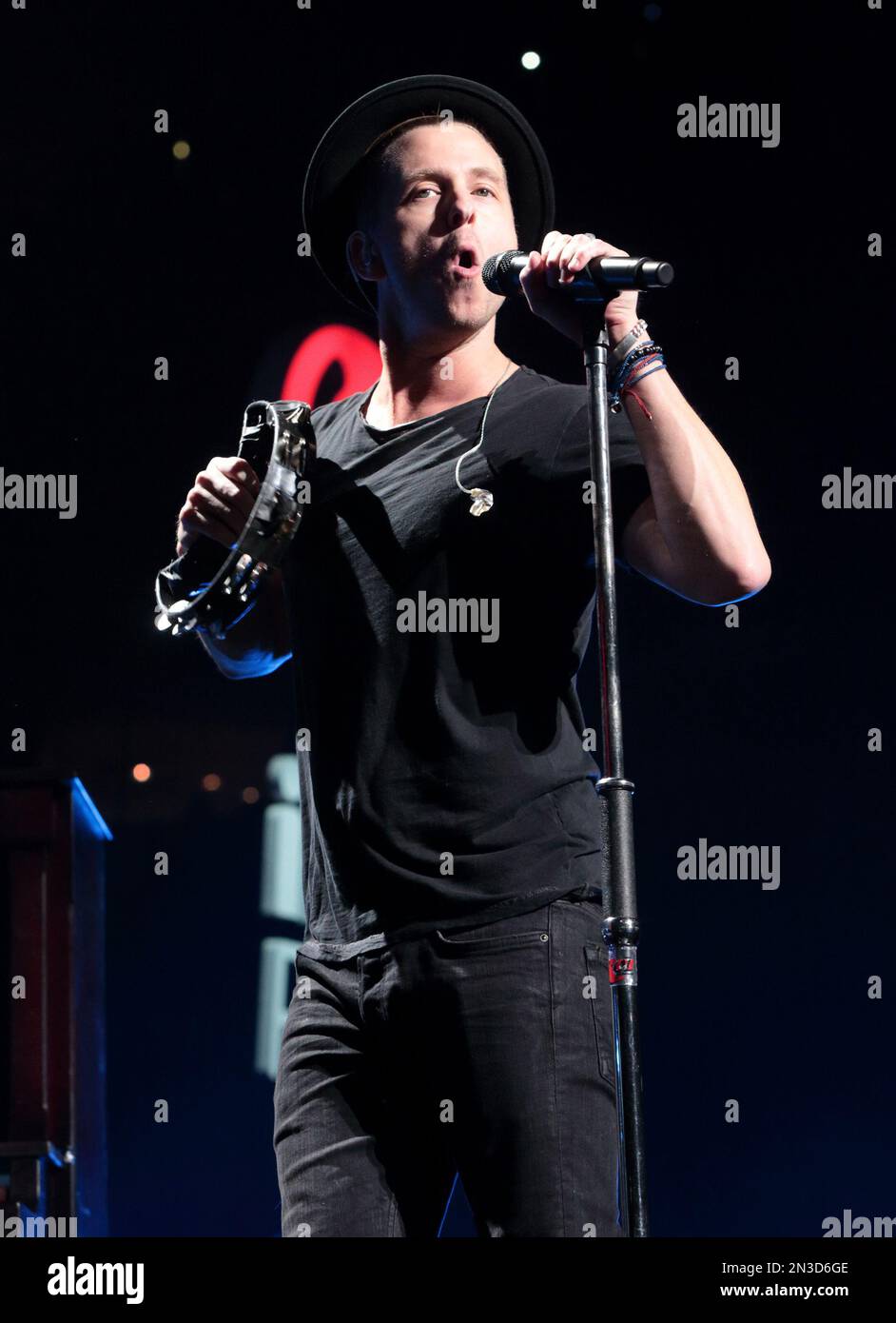Ryan Tedder of the band OneRepublic performs in concert during the Q102 ...