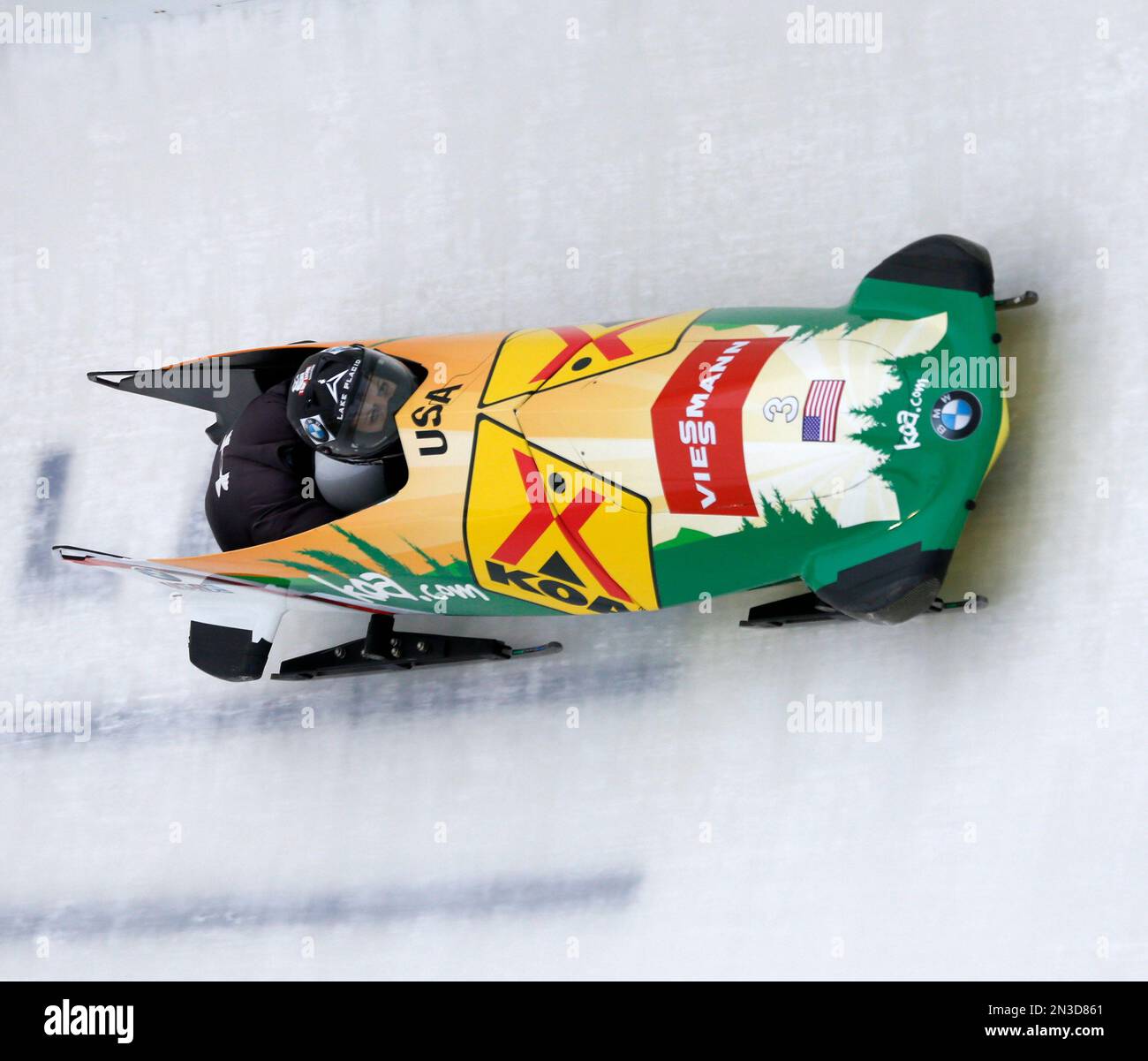 United States' pilot Jamie Greubel Poser and brakeman Lauren Gibbs ...