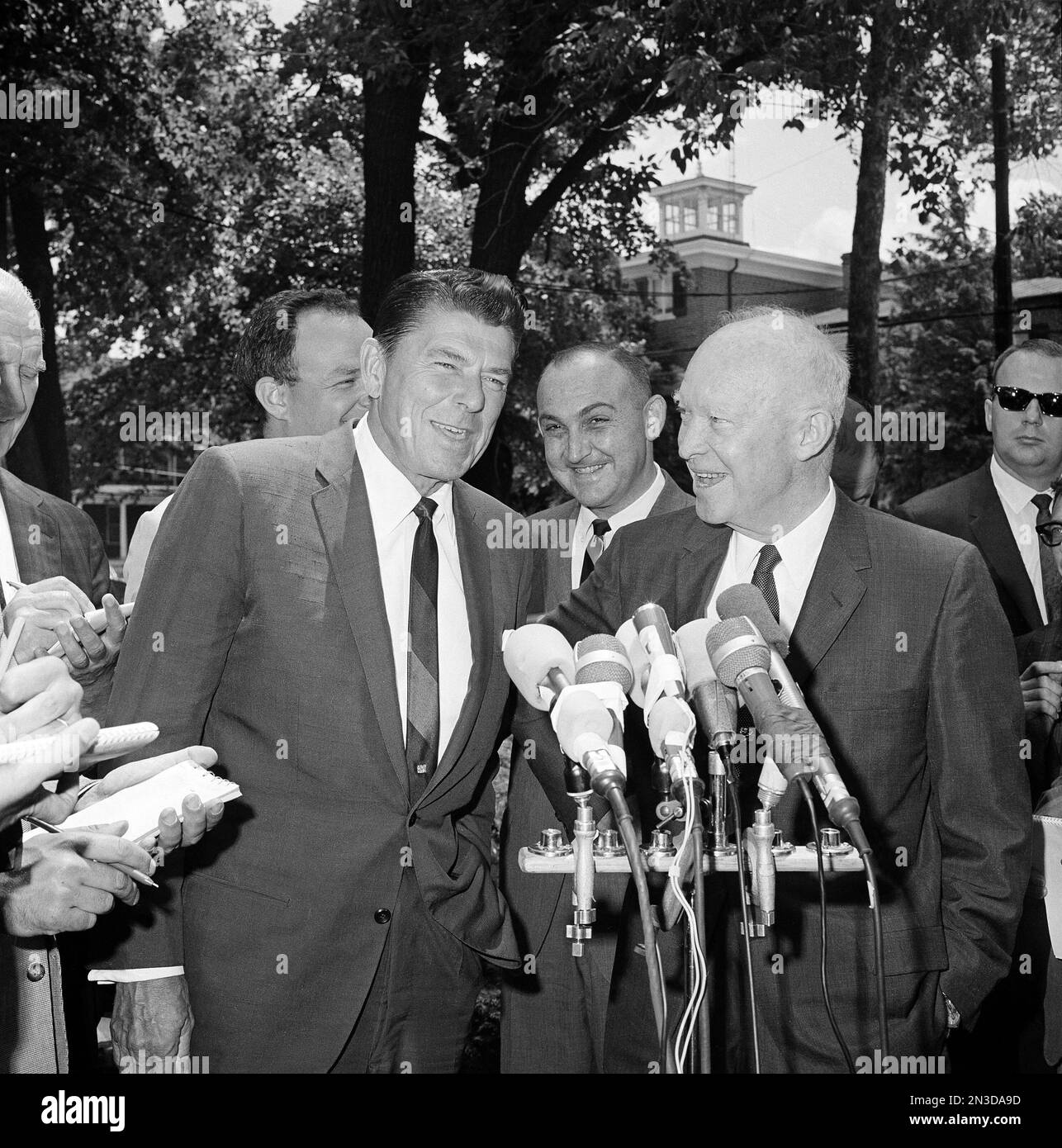 Ronald Reagan, left, Republican candidate for governor of California ...