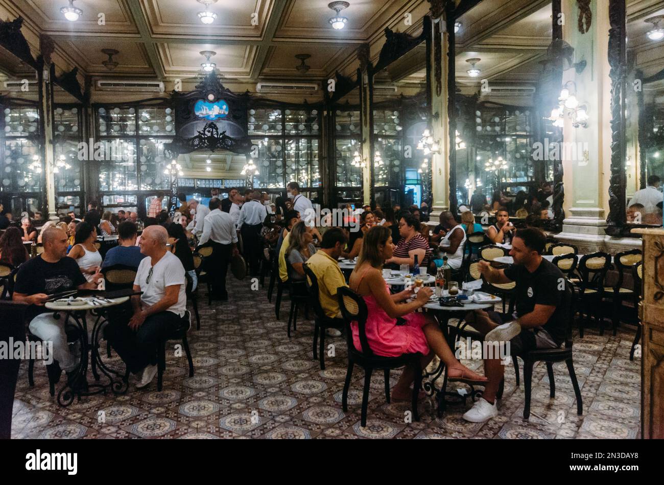 Confeitaria Colombo coffee shop in Rio de Janeiro, Brazil, a century ...