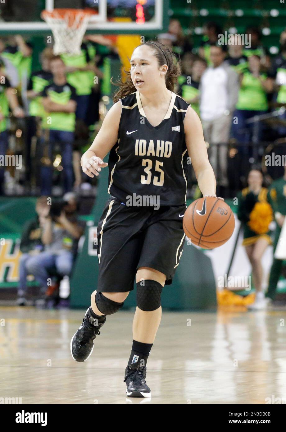 Idaho guard Connie Ballestero bring the ball up court against Baylor ...