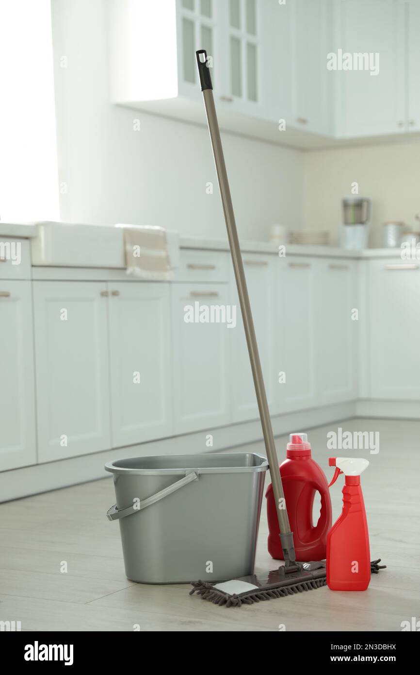Bucket different detergents cleaning hi-res stock photography and images - Alamy