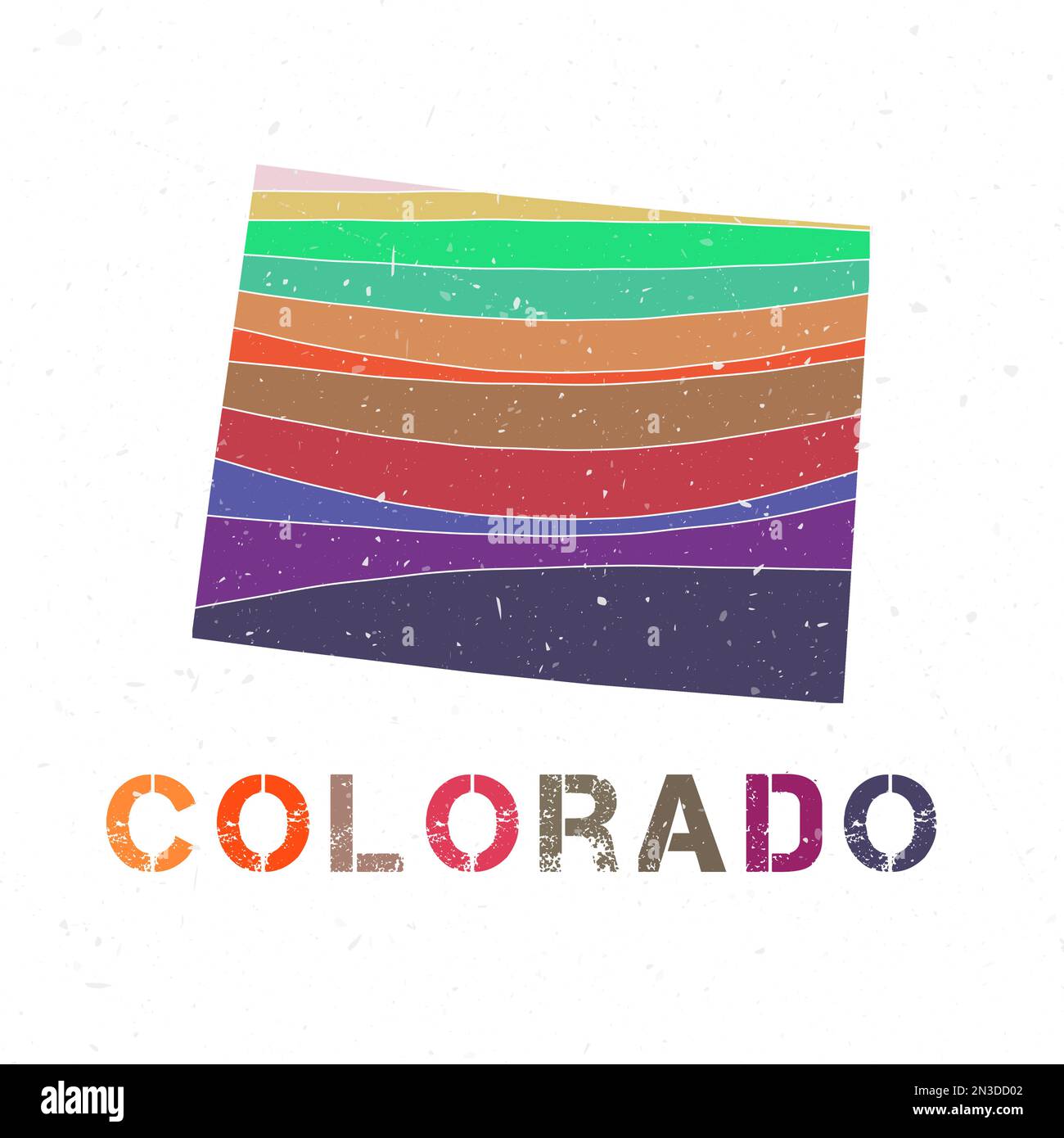Colorado map design. Shape of the US state with beautiful geometric ...