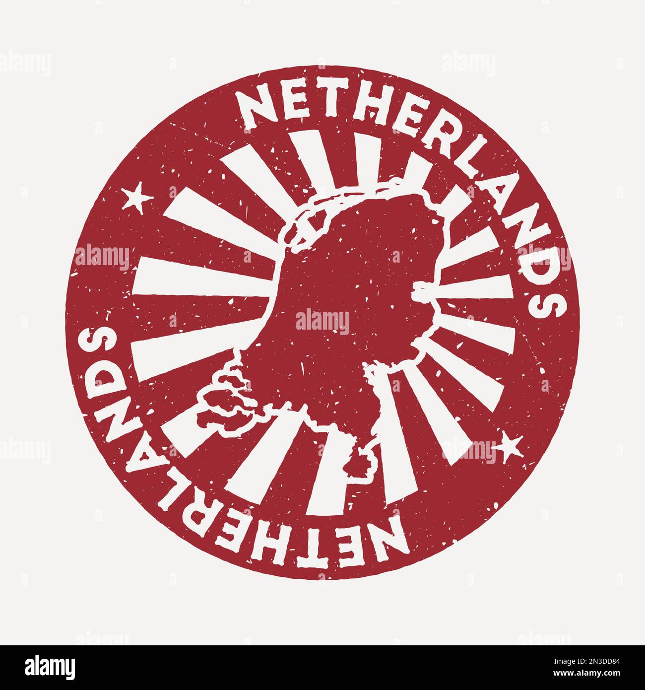 Netherlands stamp. Travel red rubber stamp with the map of country ...