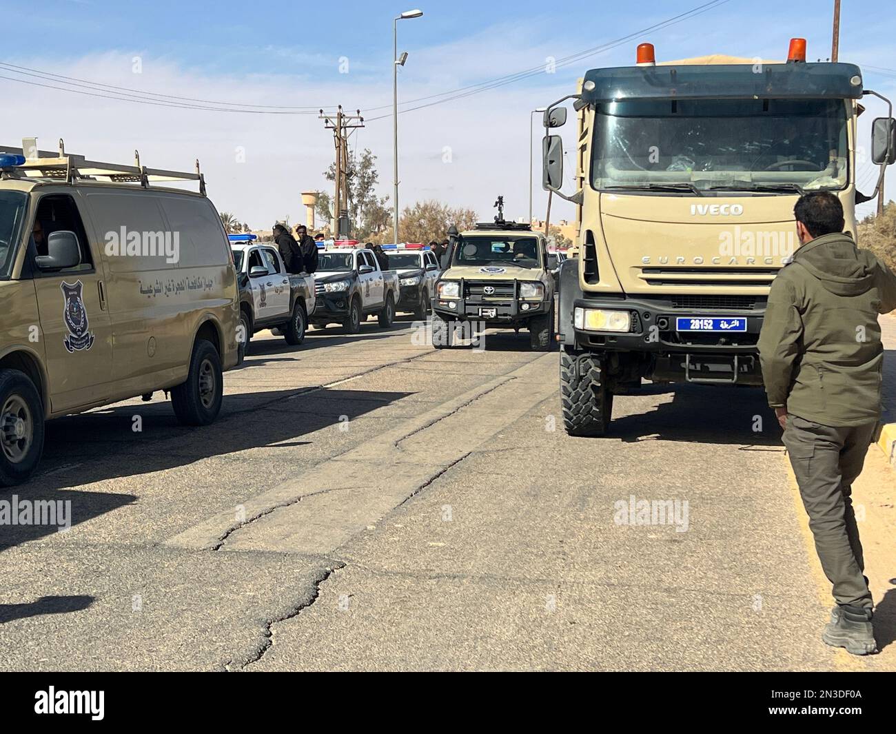 Ghadames, Libya. 7th Feb, 2023. Libyan Illegal Immigration Control ...