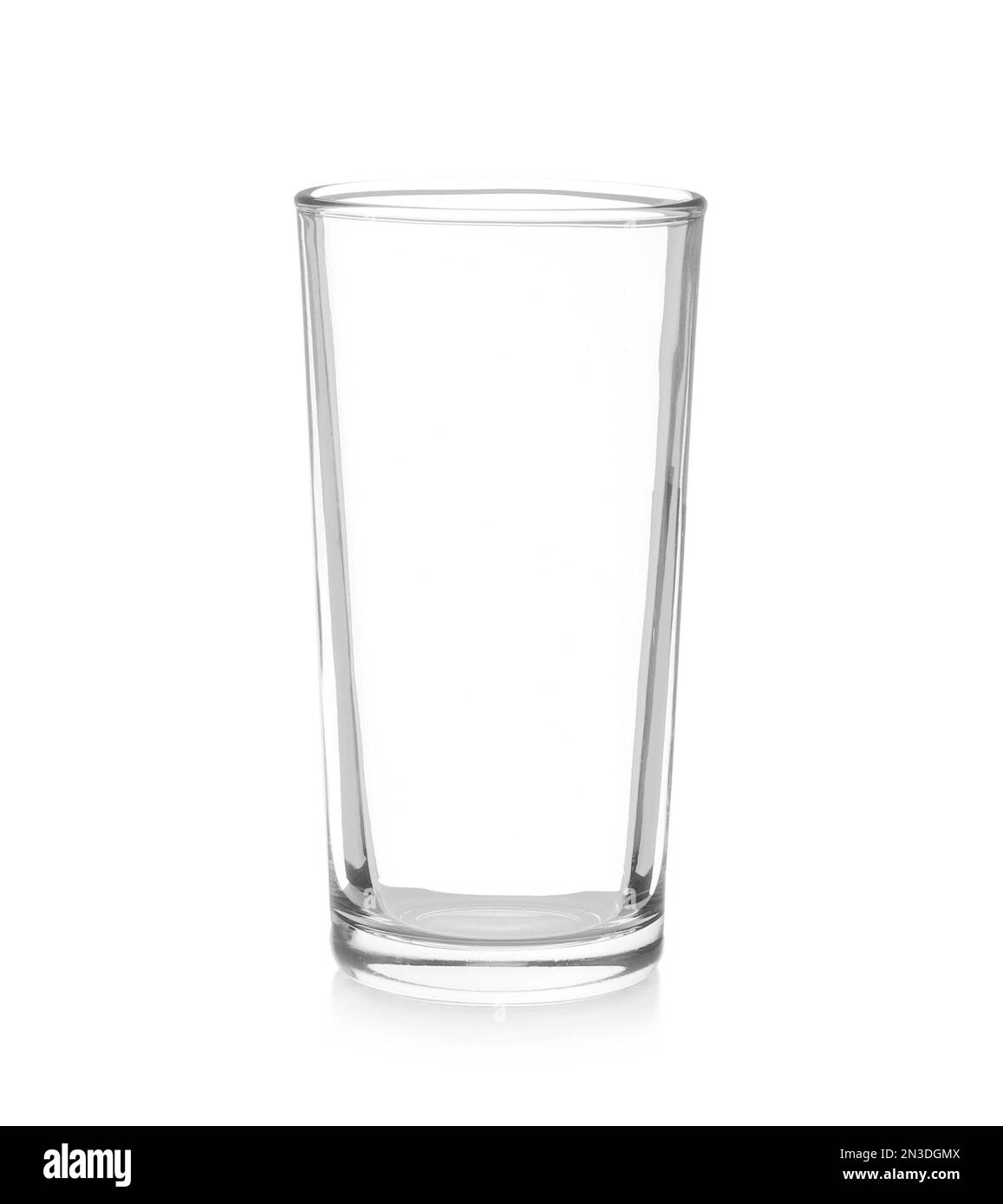 New clean empty glass isolated on white Stock Photo - Alamy