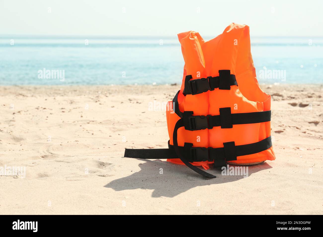 Safety equipment on beach life jacket hi-res stock photography and ...