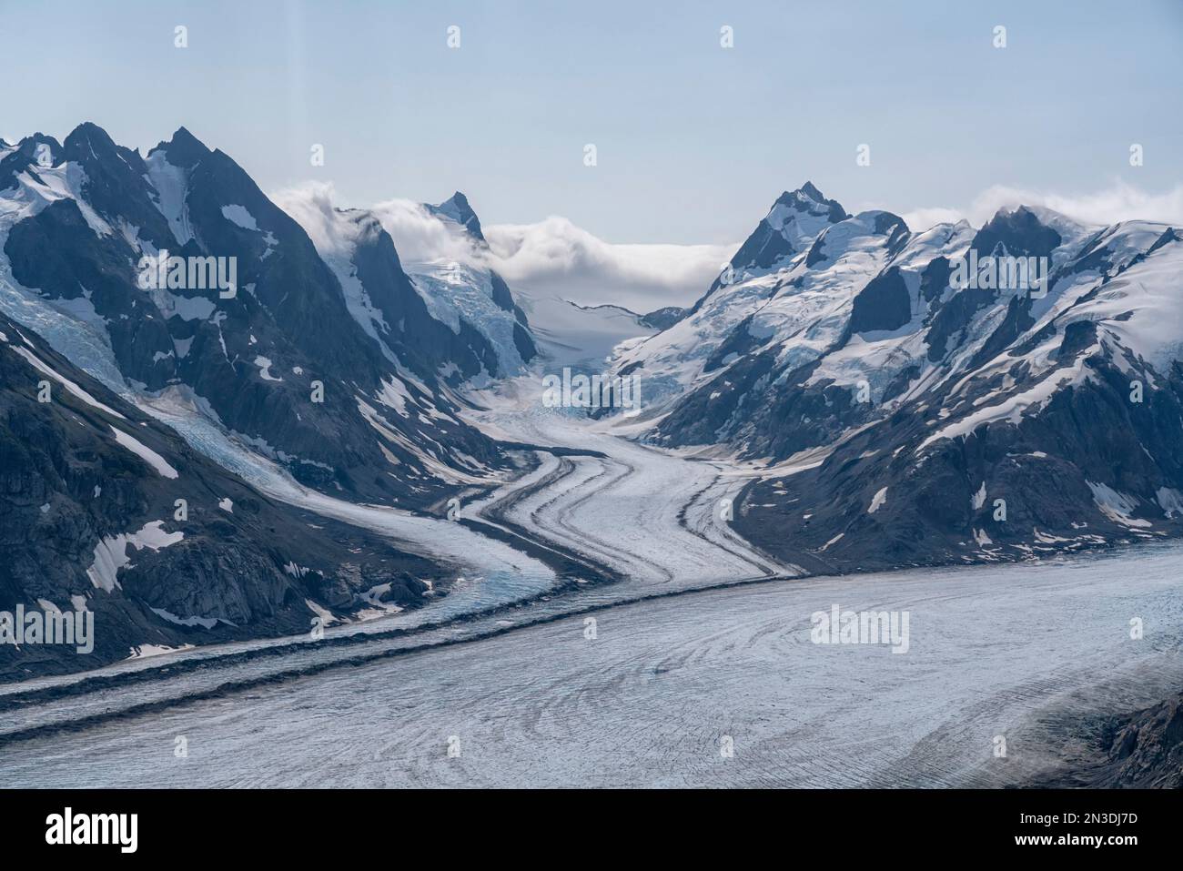 Aerial view of the Tulsequah glacier which lies in the area around ...