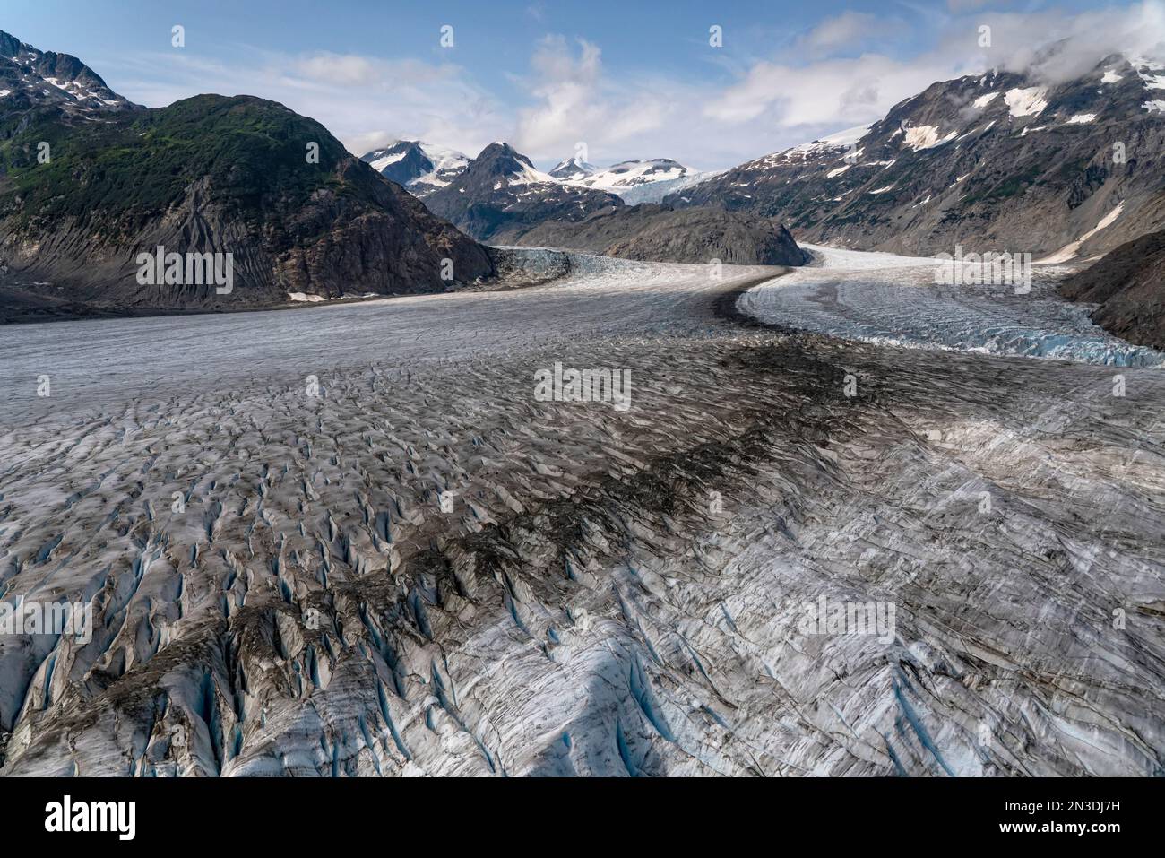 Aerial view of the Tulsequah glacier which lies in the area around ...