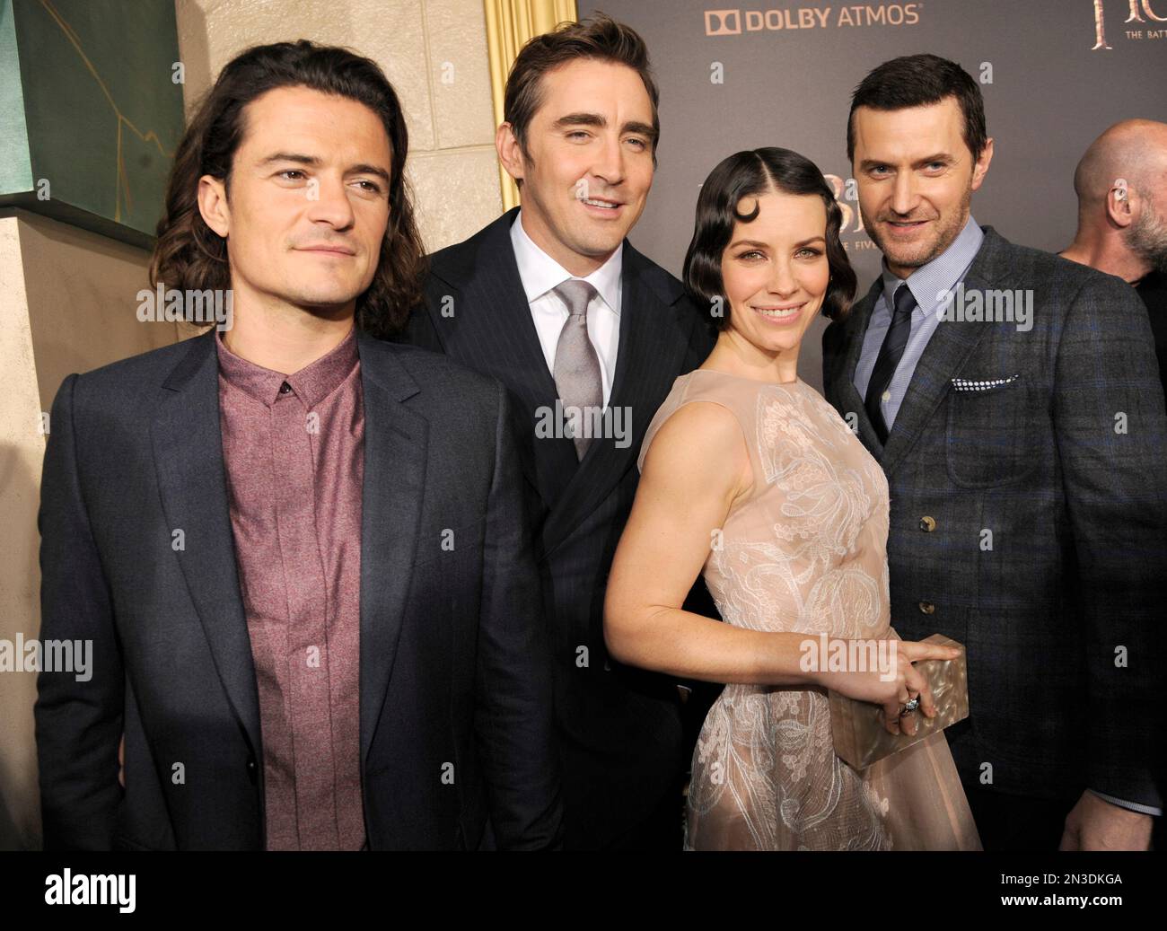 Orlando Bloom, from left, Lee Pace, Evangeline Lilly and Richard ...