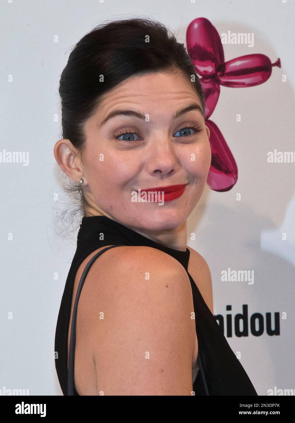 French actress Delphine Chaneac, poses during a photocall at Georges ...