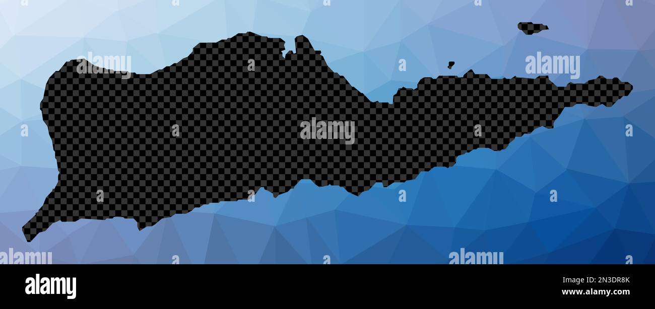 Saint Croix geometric map. Stencil shape of Saint Croix in low poly ...