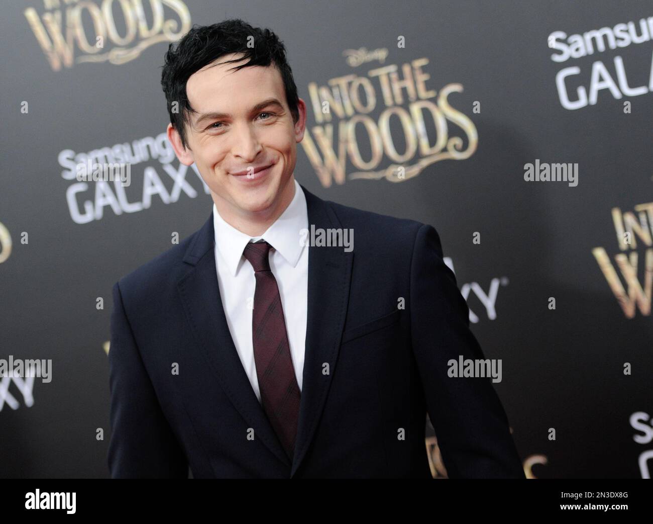 Robin Lord Taylor attends the premiere of "Into The Woods" at the ...