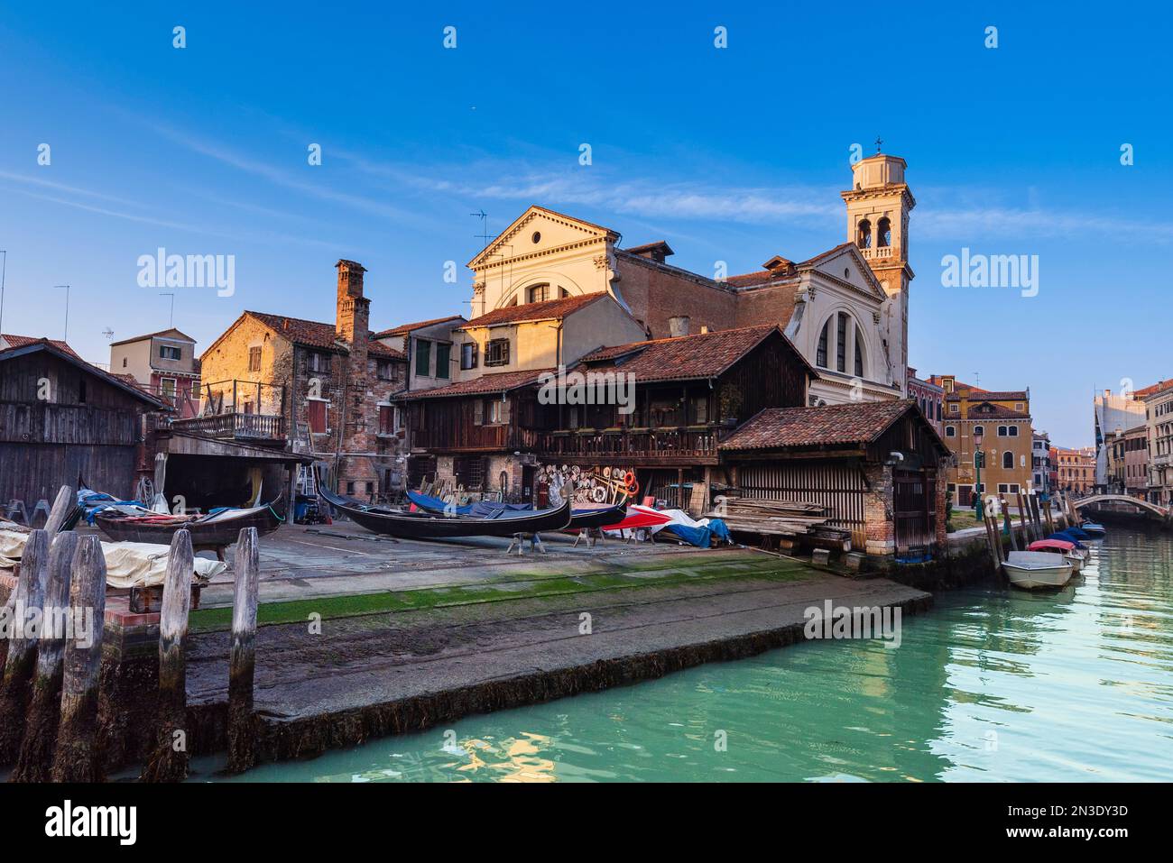 Squero di San Trovaso, boat yard, where the Venetain gondolas are made ...