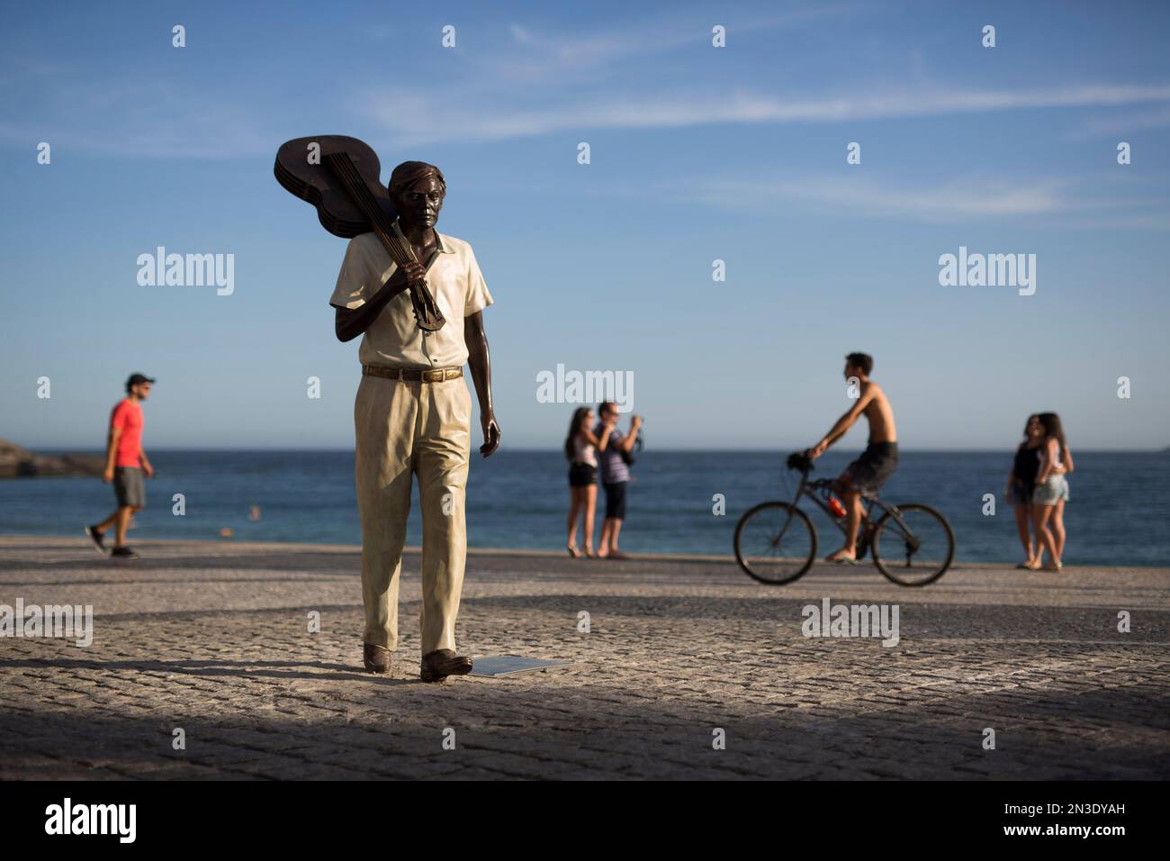The newly inaugurated statue in honor of Brazilian composer Antonio ...