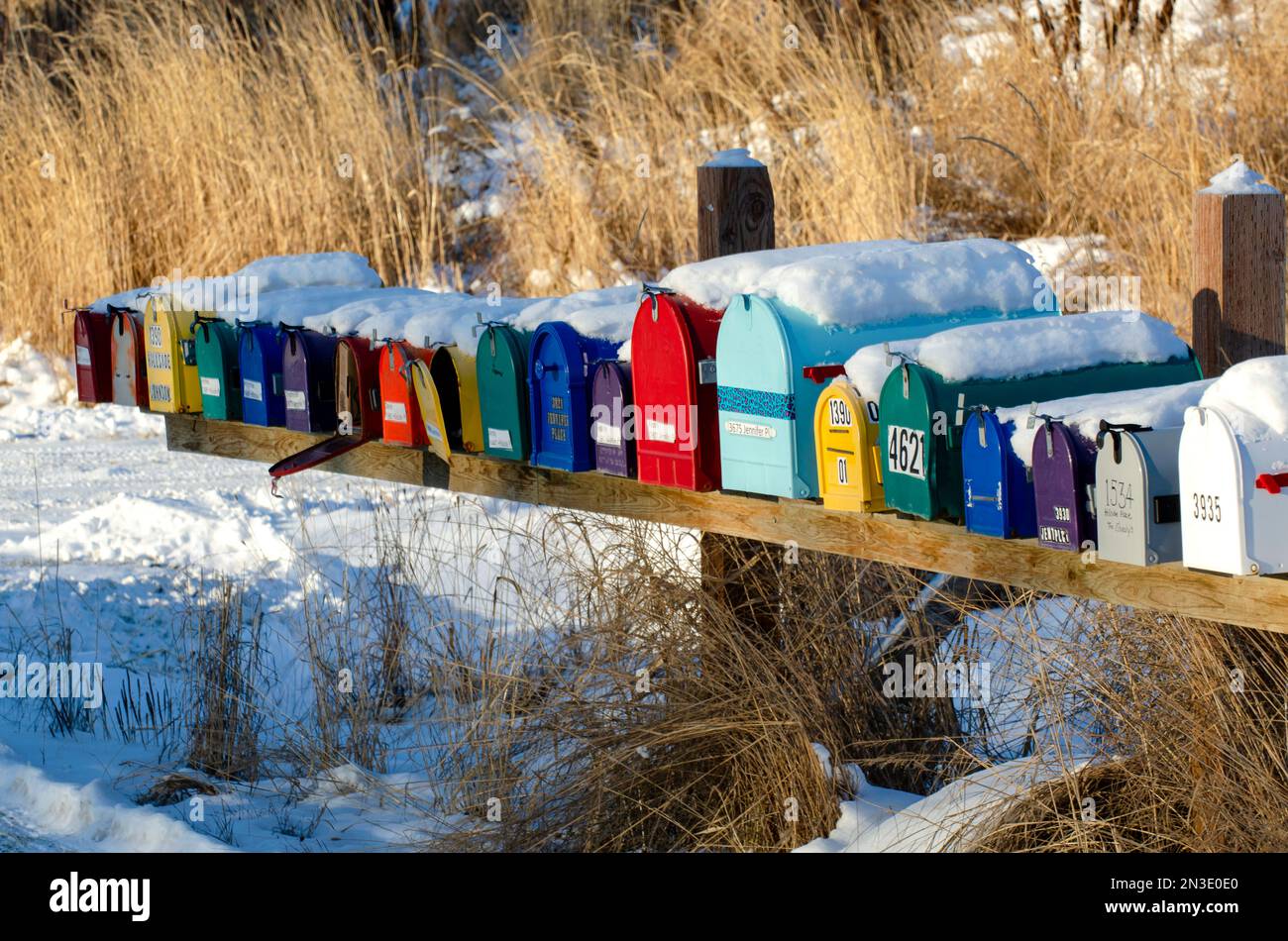 Row mailboxes hi-res stock photography and images - Alamy