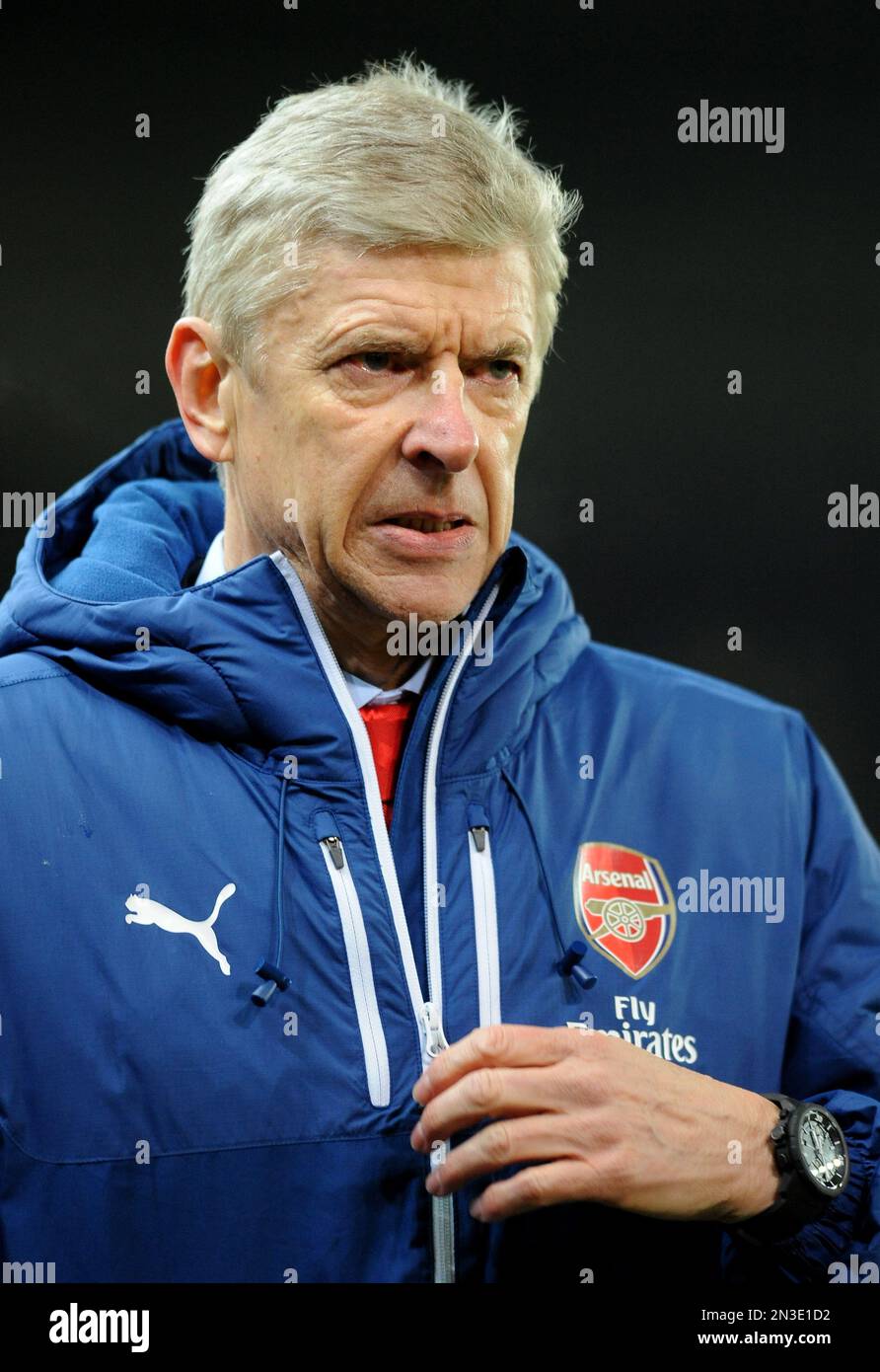 Arsenal manager Arsene Wenger during the English Premier League soccer ...