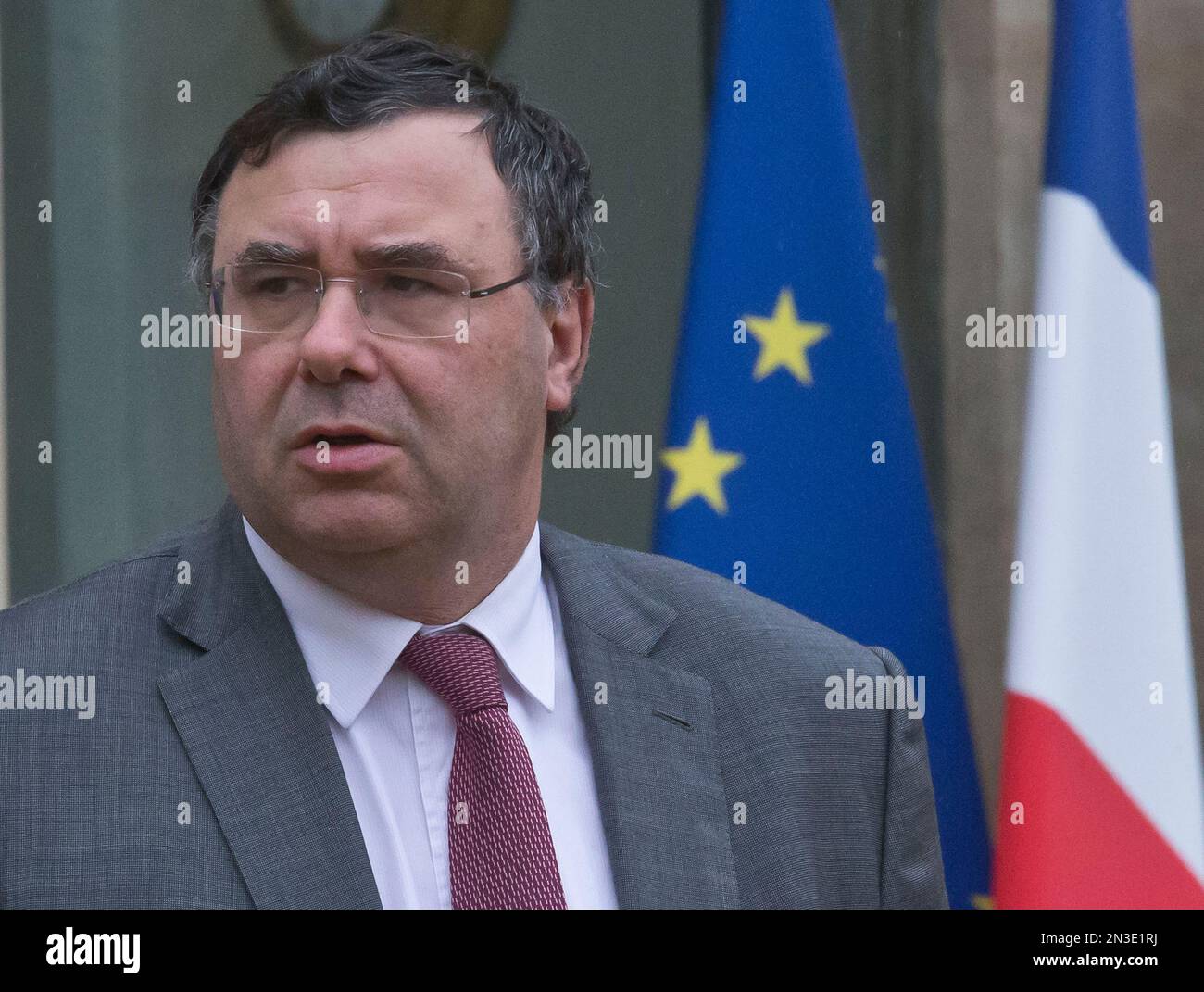 Total CEO Patrick Pouyanne, leaves the Elysee Palace after a meeting on ...