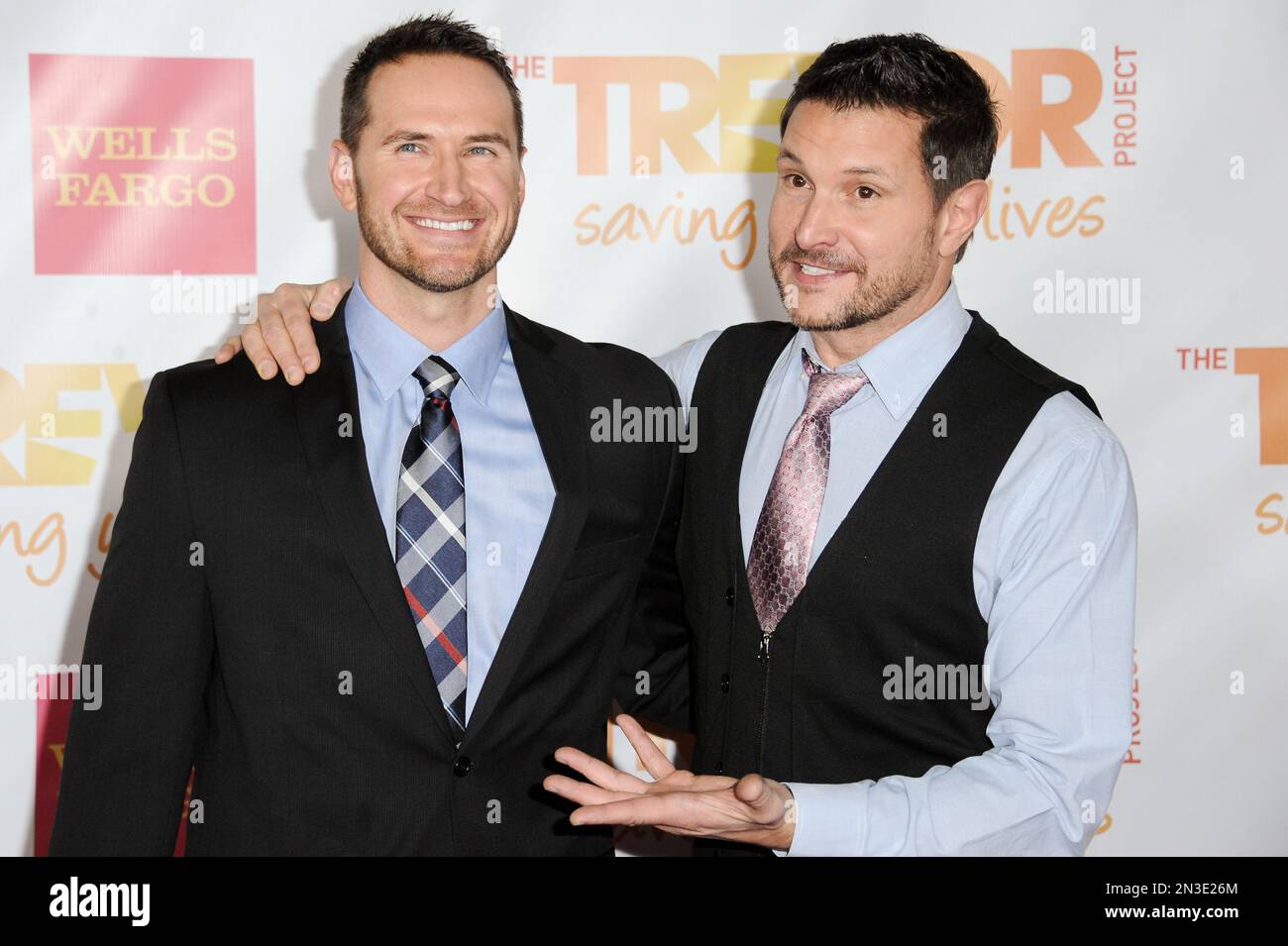 Ty Herndon, Right, and Matt Collum arrive at TrevorLIVE Los Angeles on ...