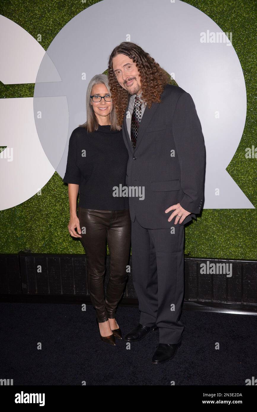 Singer Weird Al Yankovic, right, and his wife Suzanne Krajewski attend ...