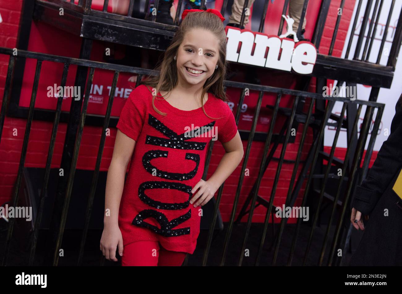 Mackenzie Ziegler attends the world premiere of "Annie" at the Ziegfeld ...
