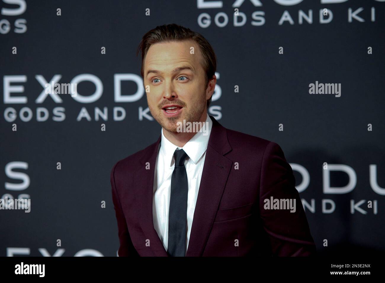 Aaron Paul attends the premiere of "Exodus: Gods and Kings" at The ...