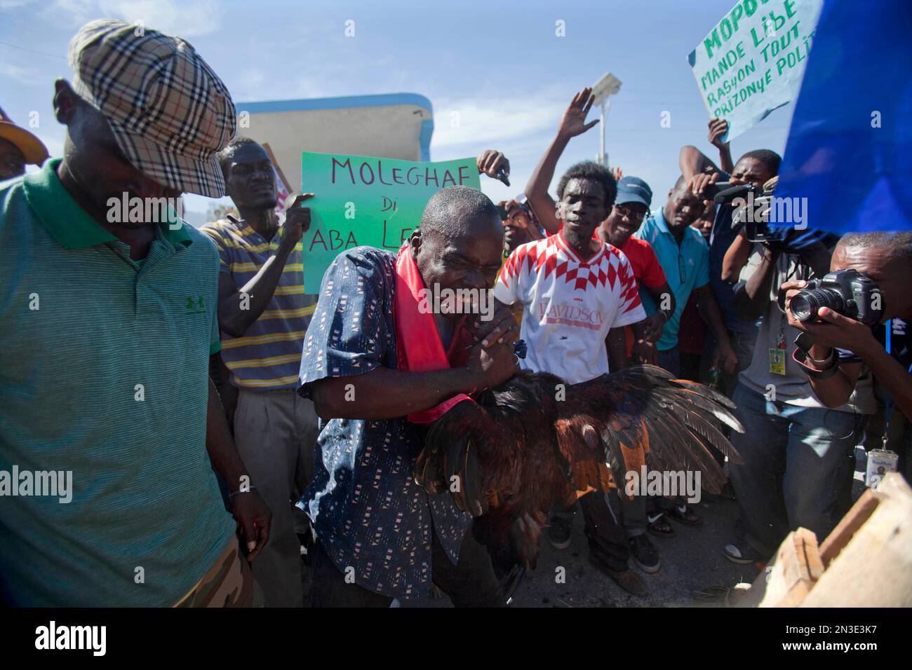 In this Friday, Dec. 5, 2014 photo, an anti-government demonstrator ...