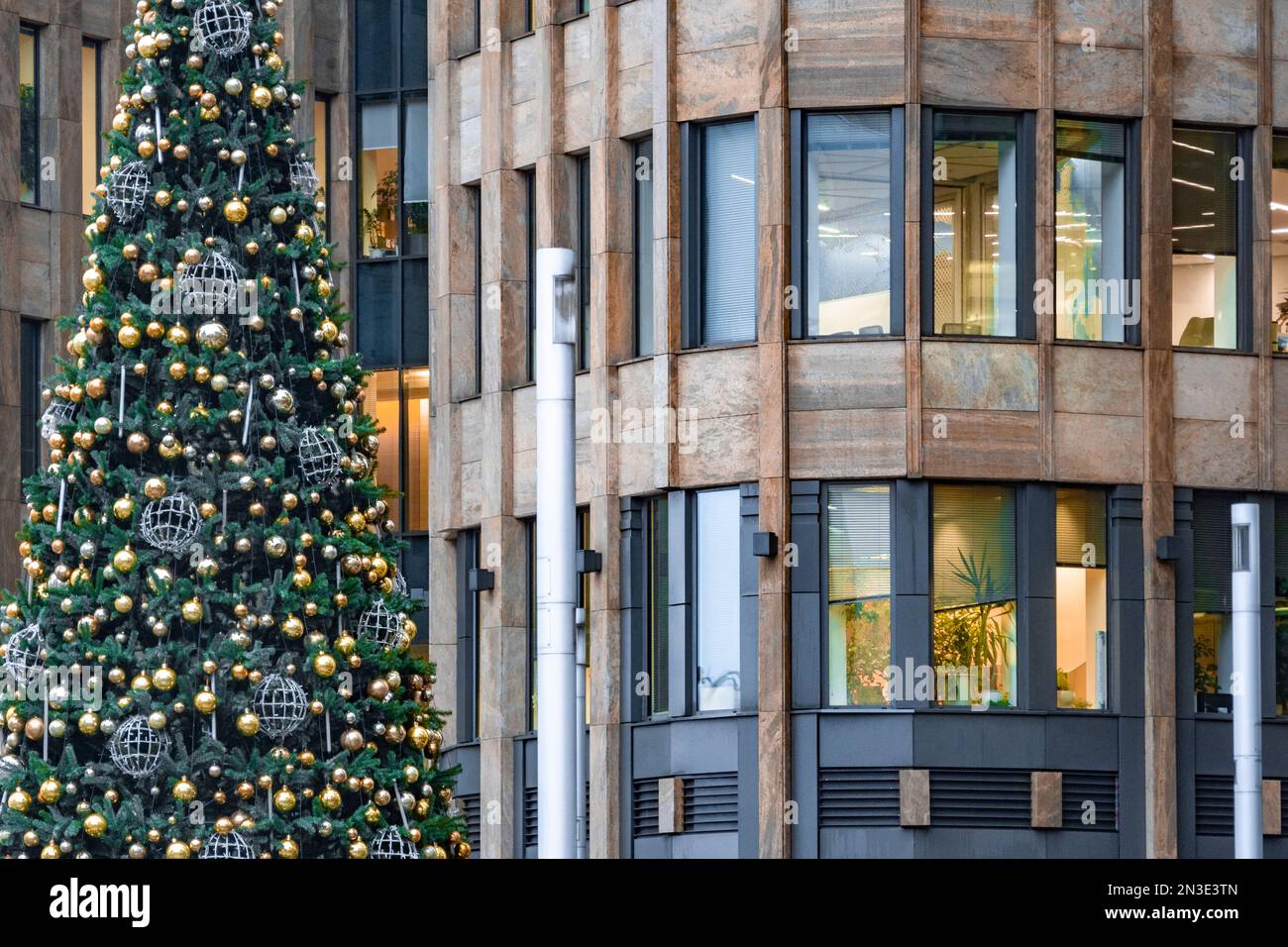 Russia, Moscow. Windows of an office building Stock Photo - Alamy