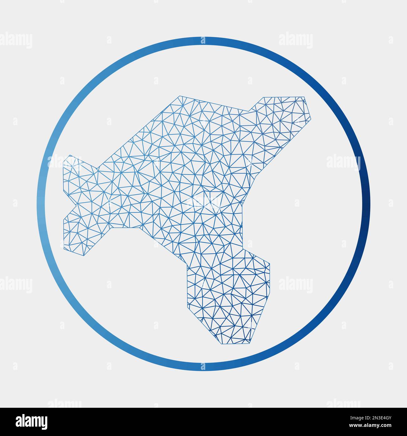 Salt Island icon. Network map of the island. Round Salt sign with ...