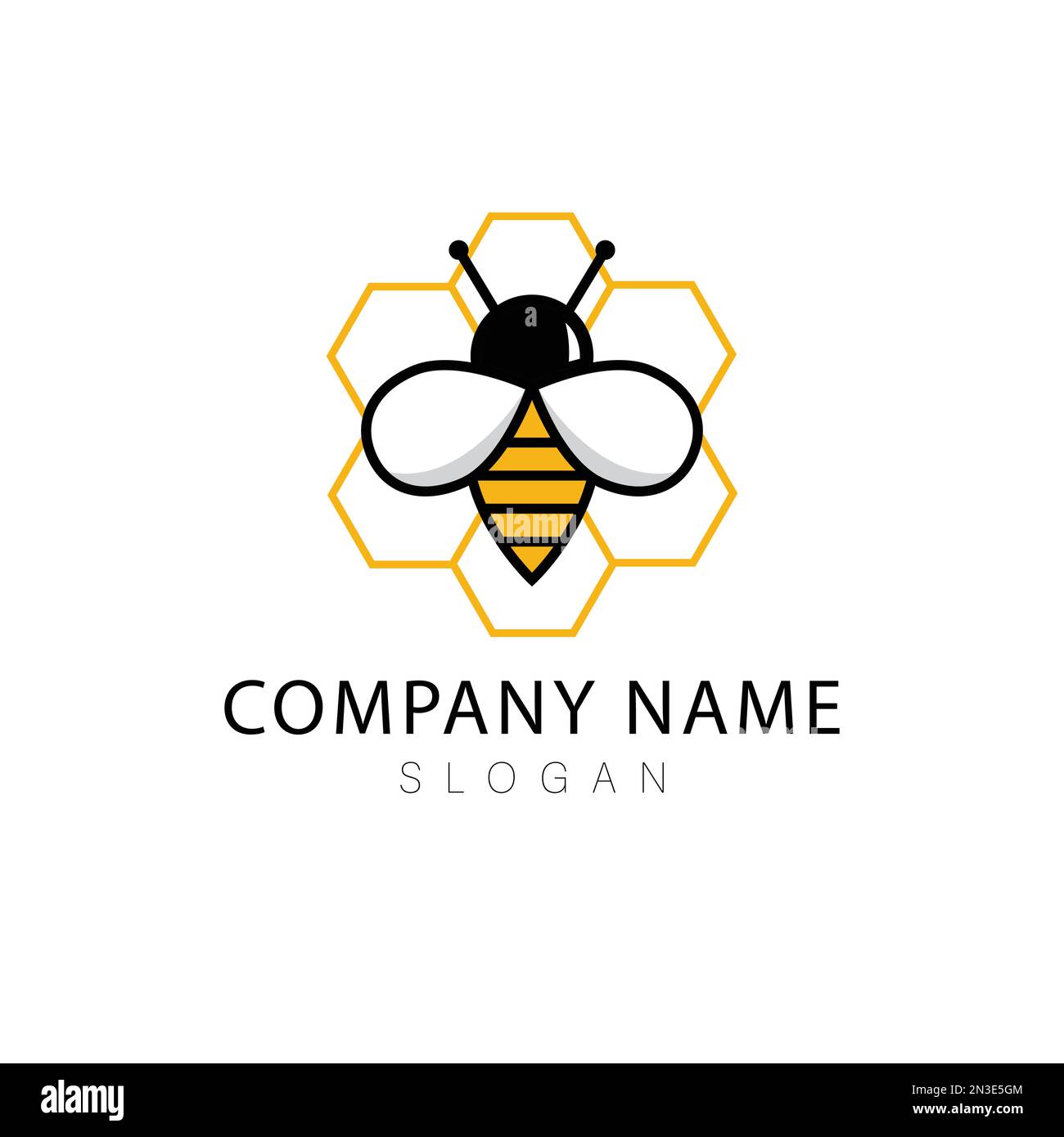 Bee and house logo design. Honey bee logo and emblem vector. Elegant ...