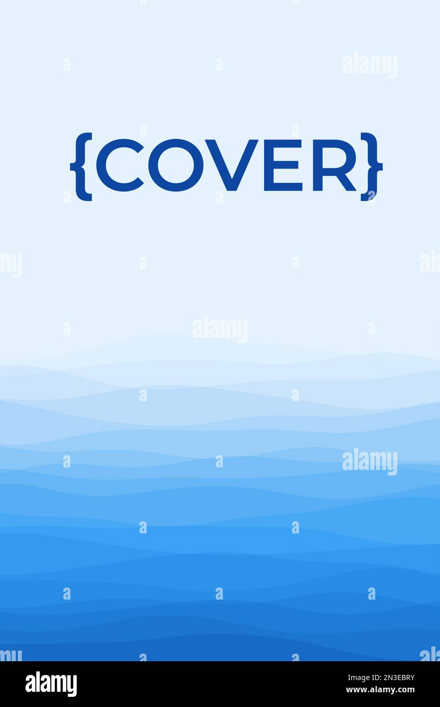 Cover page template. Page template with soft curves in blue colors. Can ...