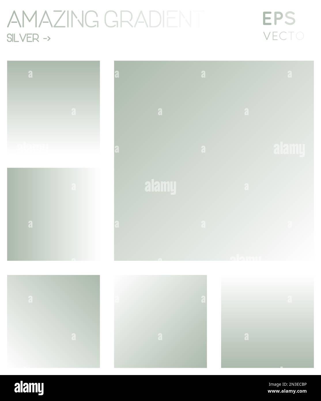 Colorful gradients in silver, white color tones. Actual gradient ...