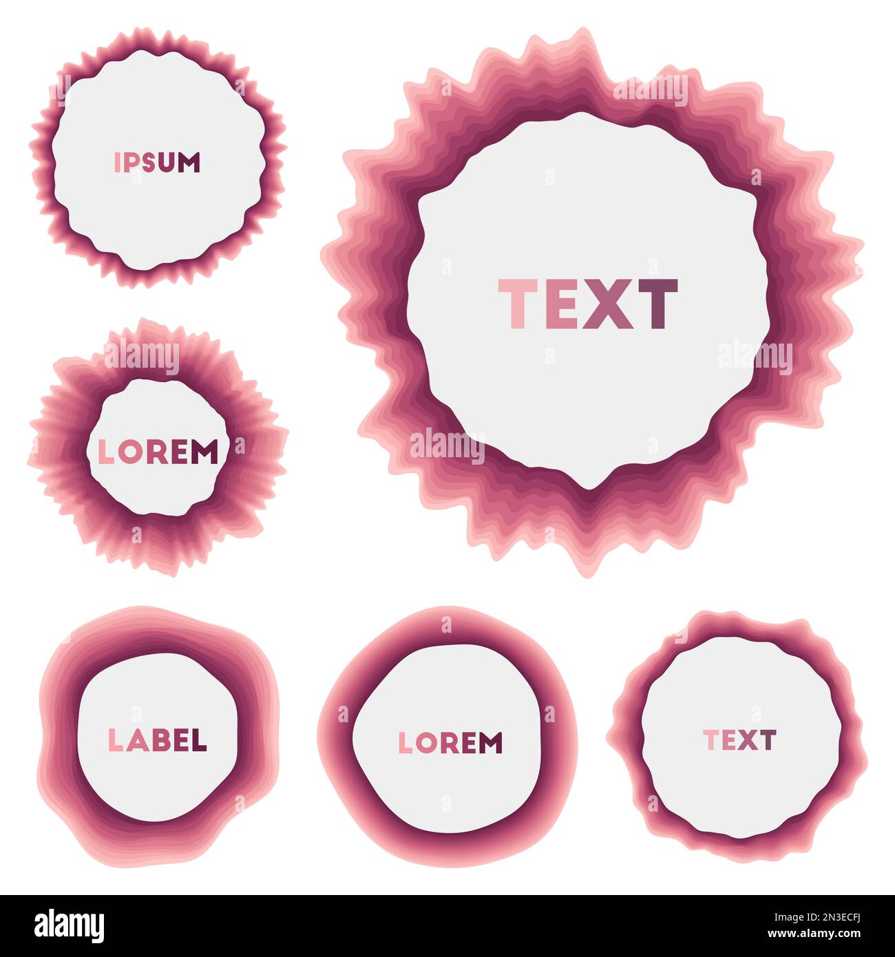 Abstract round labels. Amazing circular backgrounds. Charming vector ...