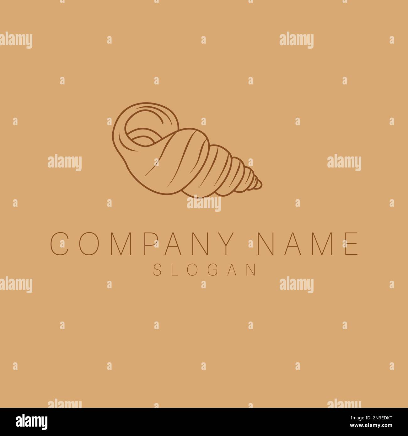 Hand drawn croissant logo design. Luxury bakery logotype. Flat ...