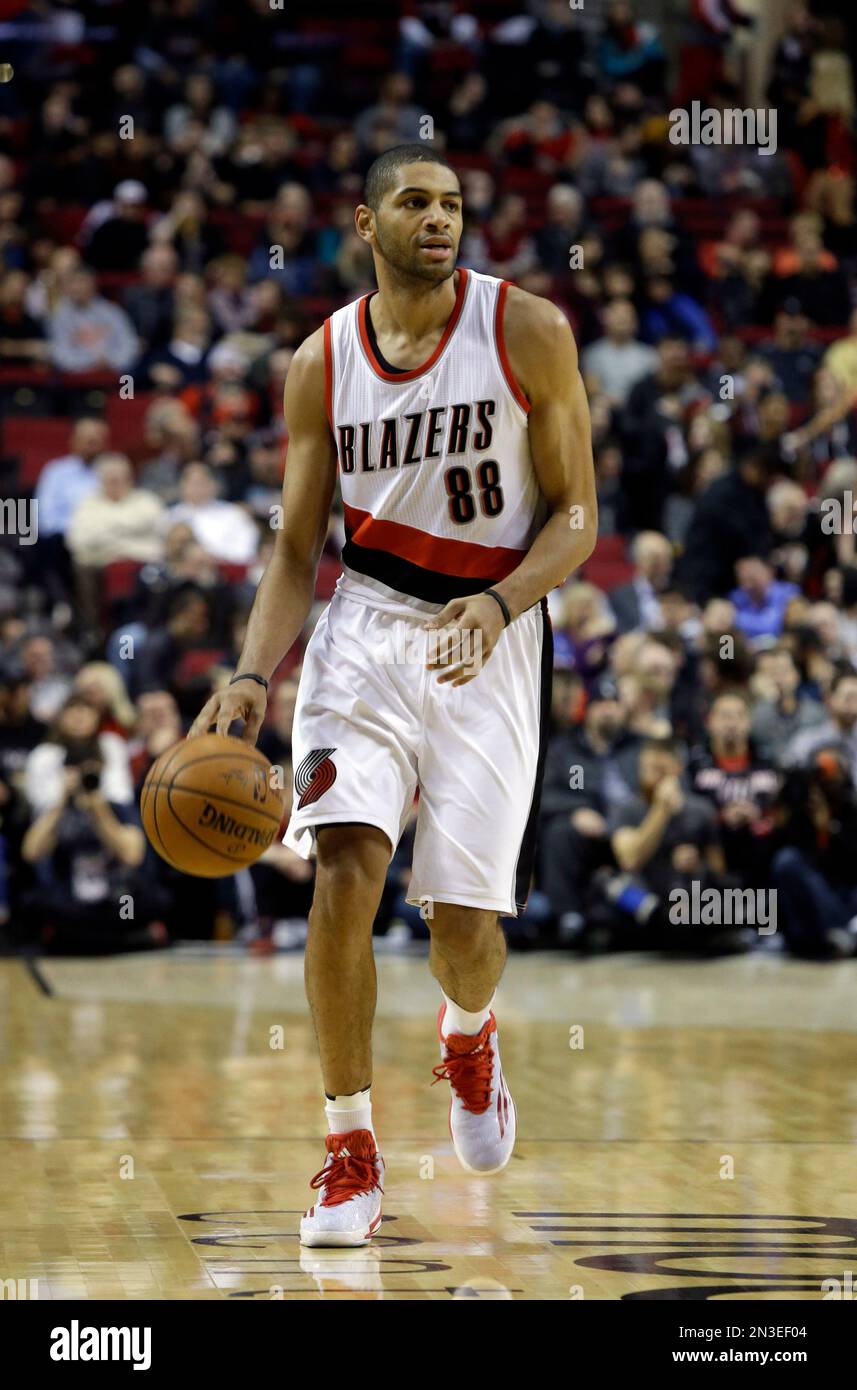 Portland Trail Blazers forward Nicolas Batum, from France, is shown ...