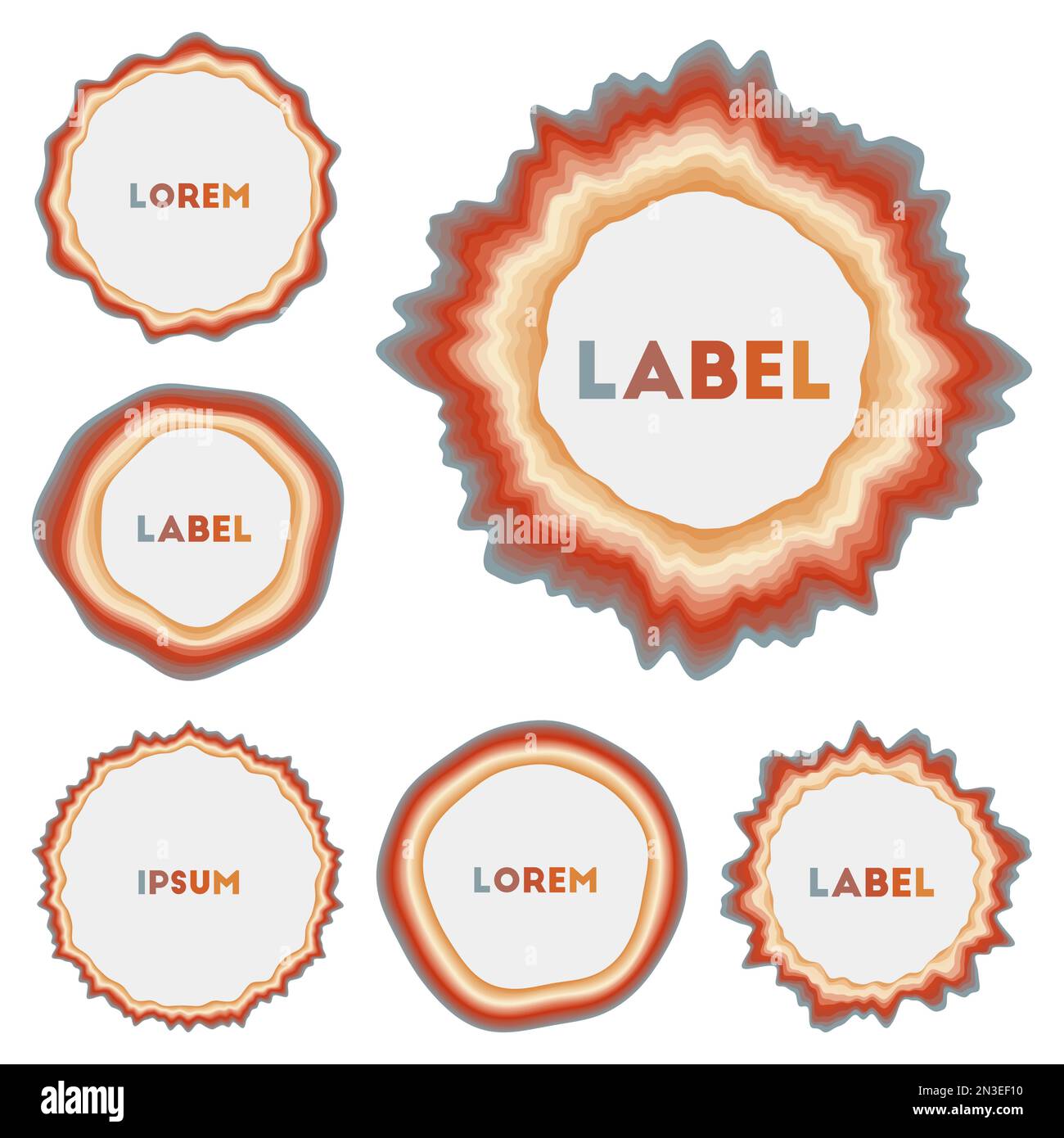 Colorful round abstract shapes. Attractive circular backgrounds. Neat ...