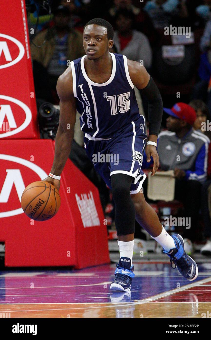 Oklahoma City Thunder guard Reggie Jackson (15) in action during the ...