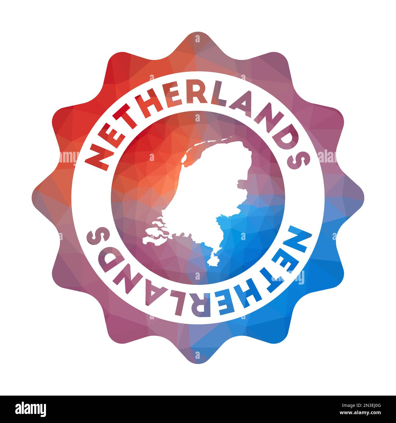 Netherlands polygonal map hi-res stock photography and images - Alamy
